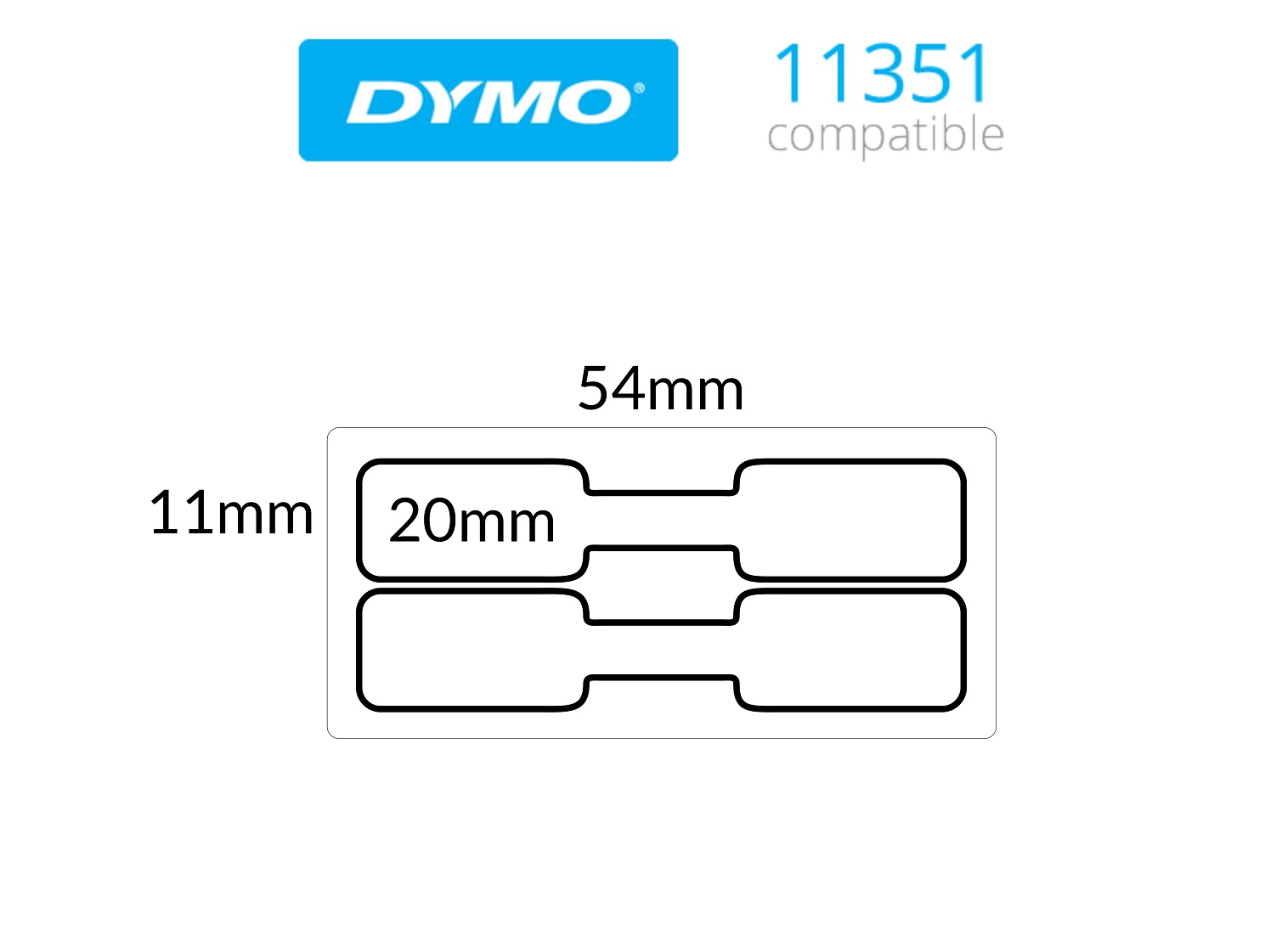 Dymo Price Tag Labels – LW 11351 11 x 54mm – Jewellery Labels – Laserlinx